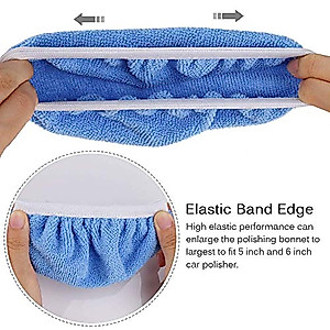 AIVS Car Polisher Pad Bonnet Polishing Bonnet Buffing Pads Waxer Pads Cover for Car Buffer Polisher(7"-8")
