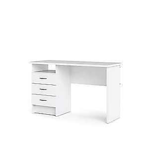 Tvilum Whitman Desk with 3 Drawers, White
