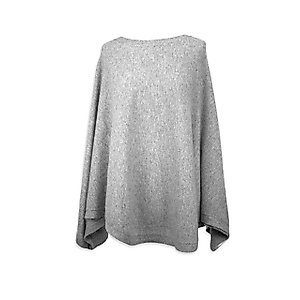 Jet&Bo 100% Pure Cashmere Poncho & Eye Mask Travel Set Gray in Gift Box