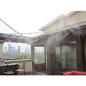 Residential Misting System- Made in USA Pump- 200 psi Mid Pressure Patio Misting System-12 Nozzles Misting System