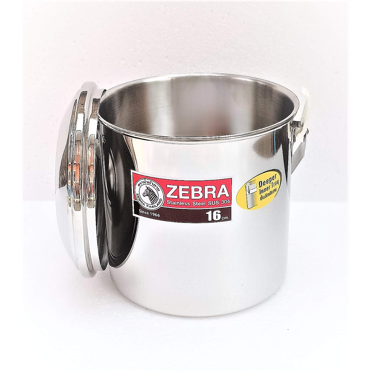 ZEBRA THAILAND Improved 16cm Loop Handle Pot, Silver