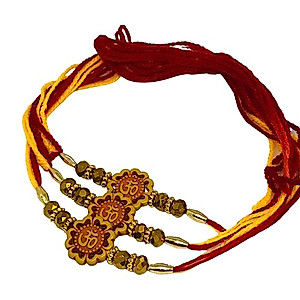 TheNext7 Set of 3 OM Rakhi, OM pendant Designer Raksha Bandhan Rakhi Gift Rakhi for brother Rakhi threads bracelets