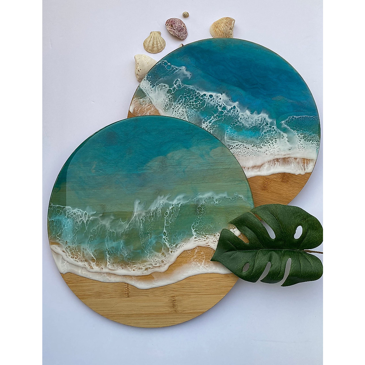 (Set of 12) 12" Round Bulk Plain Bamboo Cheese, Cutting Board | For Customized, Personalized Engraving Purpose | Wholesale Premium Bamboo Board