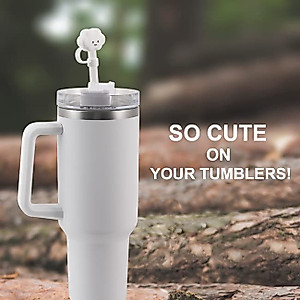 MLKSI 4 Pack Straws cover for Stanley 40 oz Adventure Tumbler, Straw Cover for Stanley Cup Accessories, 4 Pcs Straws Cap for Stanley 40 oz 30oz Tumbler with Handle