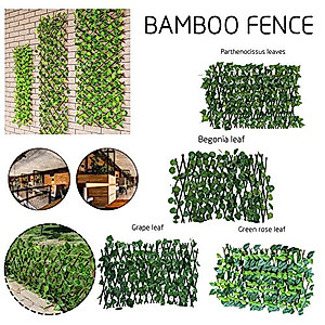 Artificial Expanding Fence Privacy Faux Ivy Fencing Expandable Plant Climbing Lattices Trellis Ivy Vine Leaf Decoration for Outdoor Decor, Gardenecor,Home Decorations,Privacy Screens Protection (B)
