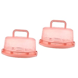 SOLUSTRE 2 Sets Portable Cake Box Transparent Cake Case Cake Storage Case