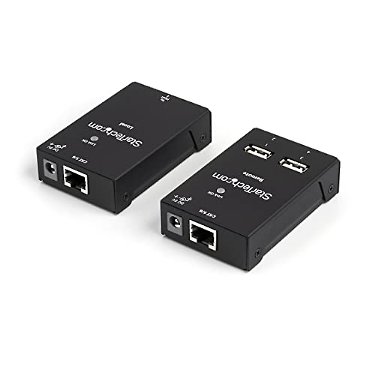 StarTech.com 4-Port USB 2.0 Extender - 130ft (40m) USB Over Cat5/Cat6 Extender - Compact USB 2.0 Over Ethernet Extender, TAA (USB2004EXTV)
