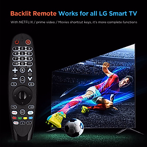 Universal Backlit Remote Control for All LG Smart TV Magic and Infrared Remote Compatible with All Models of LG TVs