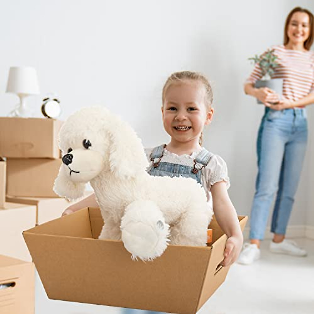 8 Pcs 12 x 10 Inch Large Gift Basket Empty to Fill Big Kraft Basket with Handles Cardboard Baskets for Gifts Bulk For Wedding Birthday Party Christmas Valentines Thanksgiving Holiday (Primary Color)