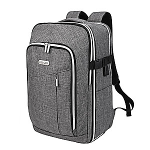 HXLGMD Large Travel Backpack for Women Men, Carry On Backpack Flight Approved, Water Resistant Luggage Daypack with Shoe Compartment Business Weekender Overnight Computer Bag Fits for 17 Inch Laptop