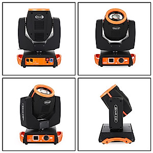 Frezon 2PCS 7R 230W Stage Lights Moving Head Light, RGBW DJ Lighting, 8 Prism Strobe DMX 16Ch for Wedding DJ Party Stage Lighting