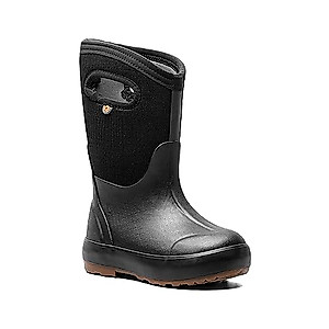 BOGS Classic II Snow Boot, Black, 2 US Unisex Big Kid