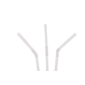 Individually Wrapped Flexible Plastic Drinking Straws 400/BOX - EcoQuality Disposable Clear Straws, BPA Free Plastic - Bendy, Party, Fancy Straws, Birthday Parties, Bendi Straws, Catering