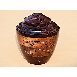Rosewood Fractal Decorative urn Funeral Urn Pet Loss urn Memorial urn Wooden urn Box Lichtenberg Figure Resin urn for Ashes Cremation urn Urn for Human Ashes (Large up to 200 lb)