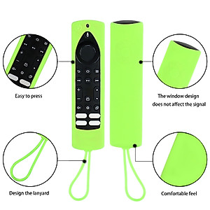 [2-Pack] Climberer Night Vision Covers for Fire 4K Max (2nd Ed.) | Stick TV | FireCube | Compatible with(Insignia, Toshiba, Pioneer, Omni) Remote - Luminous Silicone with Lanyard