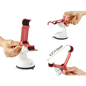 Car Windshield or Dashboard Mount Phone Holder, Suction Cup Mount on Clean Surface Compatible for iPhones Samsung Galaxy Moto Google Pixel Google Map Navigation