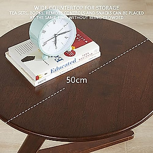 AAMNA Mini Coffee Table with V Base, Vintage Round End Tables, Sofa Table for Dining Room, Living Room, Kitchen, Bedroom, Sofa Side, Bedside,B