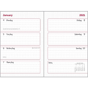 2021 Weekly To-Go 5x8 Wire-o Black Plastic