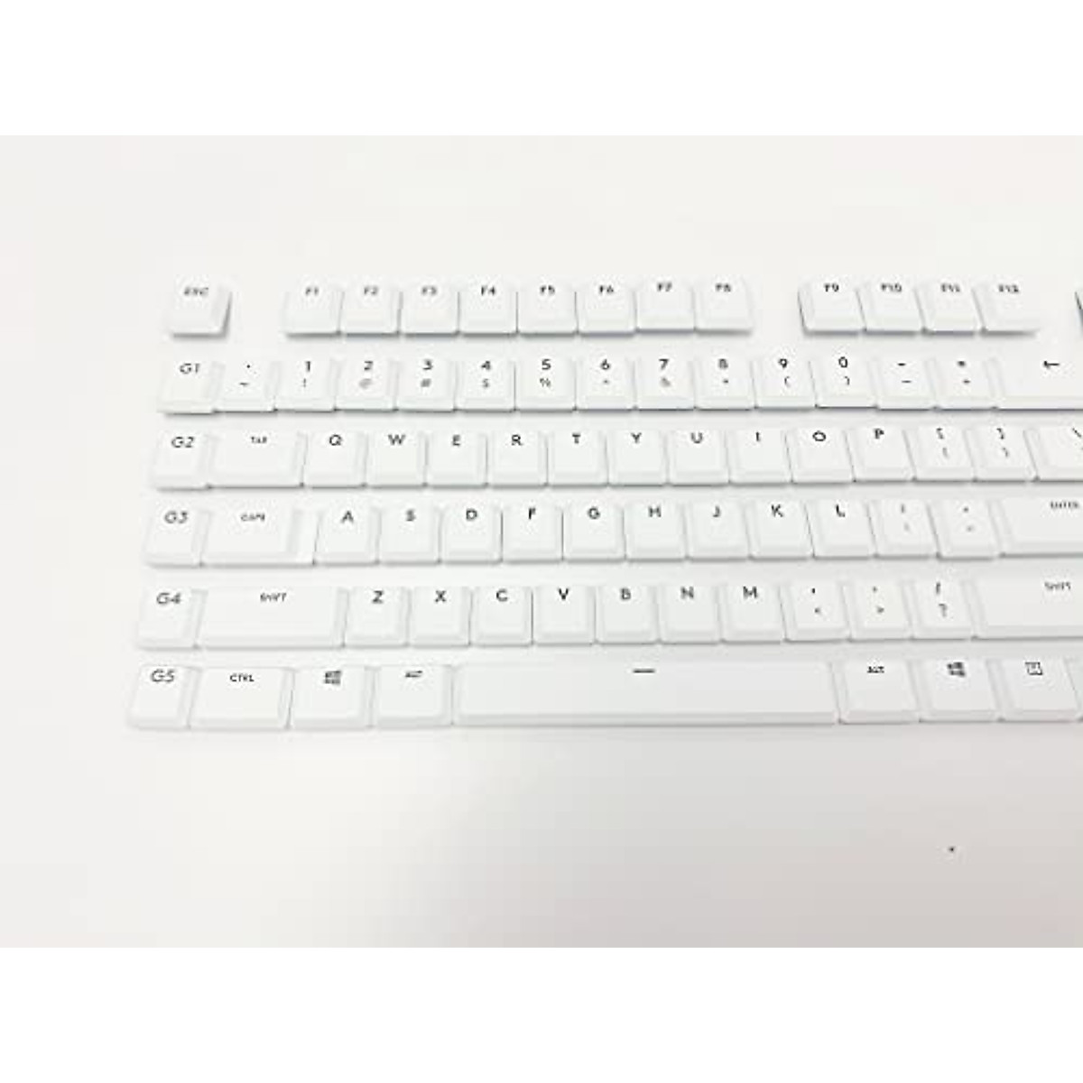 forG915 Complete Set of 87 keycaps to Replace Logitech G915/G913/G815/G813 TKL RGB Mechanical Gaming Keyboard(G915 White 109 Keys)