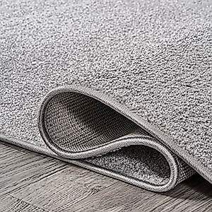 JONATHAN Y SEU100K-5 Haze Solid Low-Pile Indoor Area-Rug Casual Contemporary Solid Traditional Easy-Washing Bedroom Kitchen Living Room Non Shedding, 5 ft x 8 ft, Light Gray