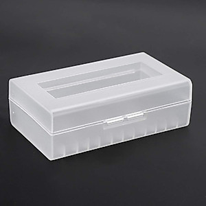 2 Pcs Battery Storage Case, Battery Box for 20700/ Battery, Hard Waterproof Wear resistant Plastic Case (Transparent)