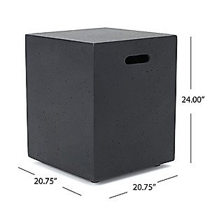 Christopher Knight Home Cape Coral Outdoor Chat Set with Fire Table, 5-Pcs Set, Khaki / Dark Grey