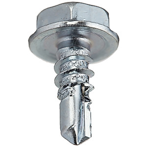 The Hillman Group 47200 6-20-Inch x 3/8-Inch Washer Head Self Drilling Screw, 1-Pound, zinc
