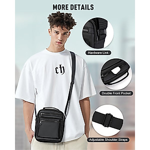 WEPLAN Crossbody Bag for Men, mini man purse,Travel Messenger Shoulder Bag for Men, Small Side Bags for Mens