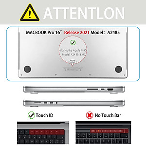 SanMuFly Compatible with MacBook pro 16 Case 2021 Release A2485 M1 Pro/Max,Printed Crystal Black Shell & Keyboard Cover & Screen Protector,Chemistry Science Periodic Table of The Elements Case