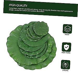 DECHOUS Lily Pad 10pcs Fish Tank Simulated Lotus Leaf Faux Greenery Artificiales para Fake Plant Decor Water Flower Floating Foam Water s Pond Lilly Pad Garden Lotus Leaves
