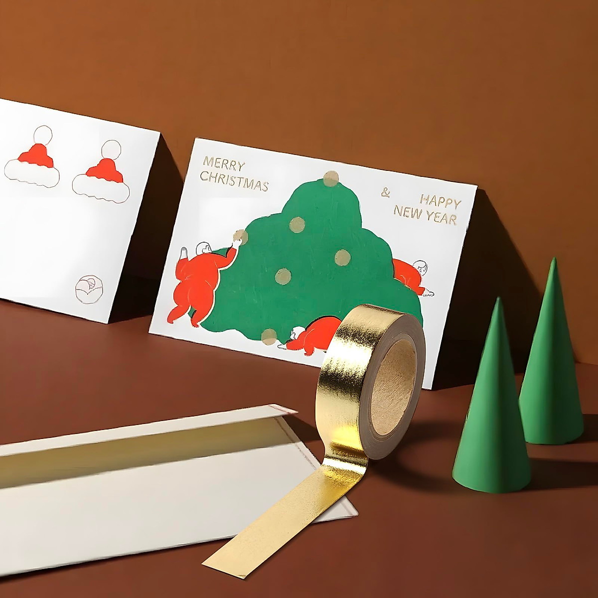 SIDAZON Gold washi Tape Gold foil washi Tape for Wall Decor Decorative Tape Crafts Washy-Tape Mirror Tape Gold Strips Gold Duct Tape Metallic washi Tape Self Adhesive Masking Tape 0.59in x33FT (Gold)