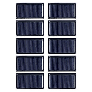 10pcs Small Solar Cell 0.15W 5V Mini Power Solar Cells Weather Resistant DIY Solar Panel Module for Science Projects Toy Light
