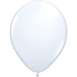 Qualatex 11" White Latex Balloons (100ct) by Pioneer Balloon Company