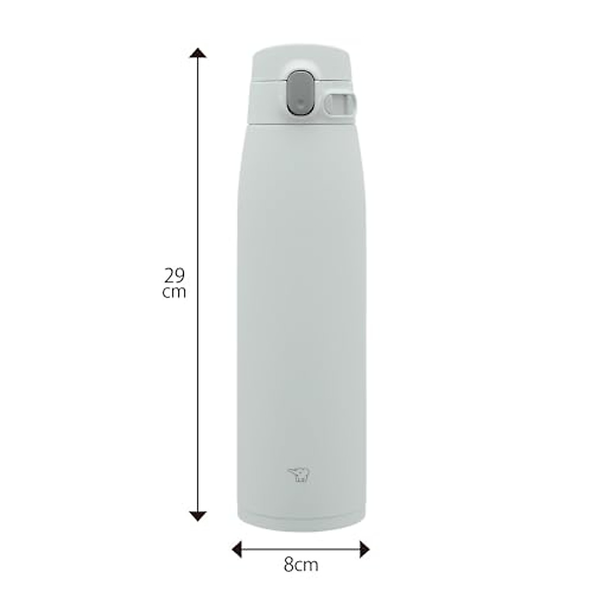 Zojirushi SM-VS95-HM Water Bottle, One-Touch Stainless Steel Mug, Seamless, 32.4 fl oz (950 ml), Matte Gray