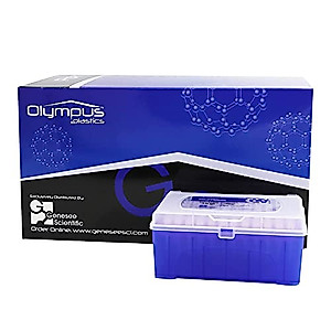 Olympus Plastics 10µl Universal Filter Pipette Tips, Standard Reach, Low Binding, Racked, Sterile, 10 Racks of 96 Tips/Unit (960 Tips) (26-400)