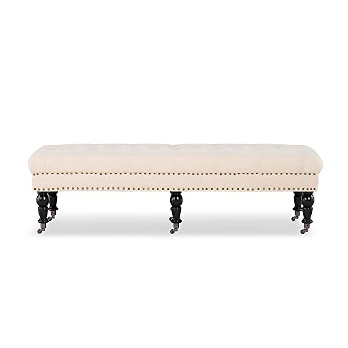 Linon Isabelle Bed Bench, 62-Inch, Dark Espresso Finish