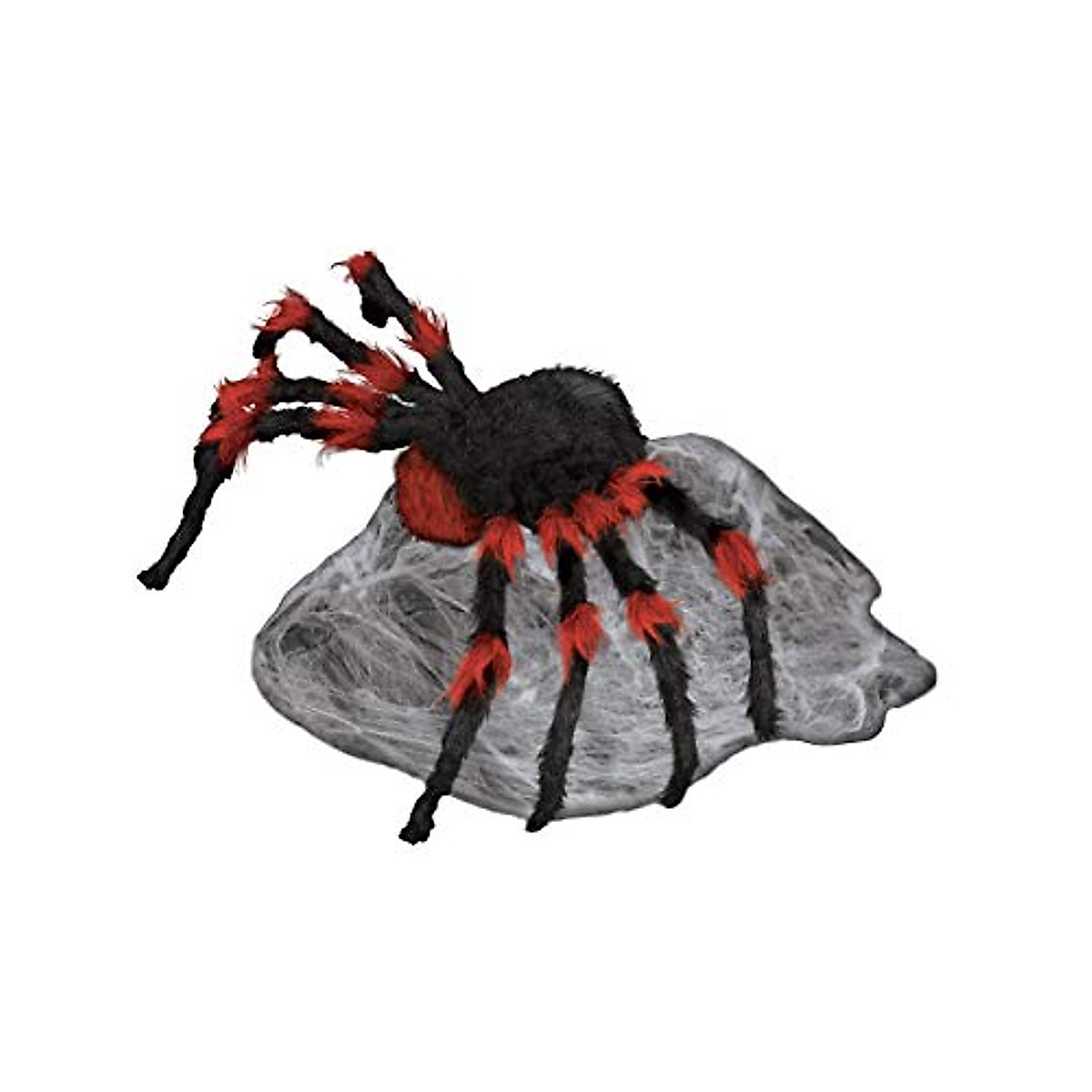 Spirit Halloween LED Red and Black Jumping Spider Animatronic | Halloween Décor | Horror Décor | 21 Inches | Moving Prop