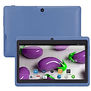7in Tablet PC, Quad Core CPU Processor, HD Eye Protection Screen, RAM 512MB ROM 8GB, Kids Tablet Support WiFi Bluetooth Dual Camera for Android(Blue)