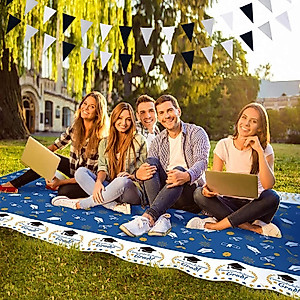 Black White Silver Pennant Banner,2 Pack Glitter Sprinkles Paper Triangle Flags, Birthday Graduation 2023 Fathers Day Wedding Baby Shower Party Decorations Bunting Lasting Surprise