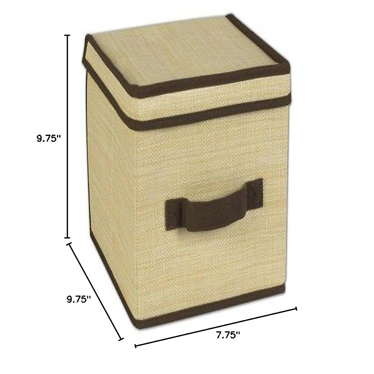 Household Essentials 310 Small Resin-Wicker Storage Box with Flap Lid