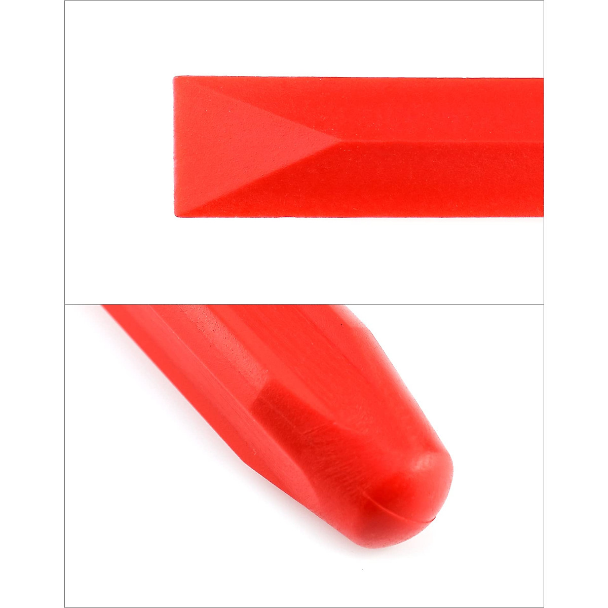 QWORK Chisel Scraper, 2 Pack (7/8") Wheel Weight Remover, Non-Marring Plastic Scraper Remover Tool Kit, for Adhesive, Caulk, Gasket Decals Emblem Moldings