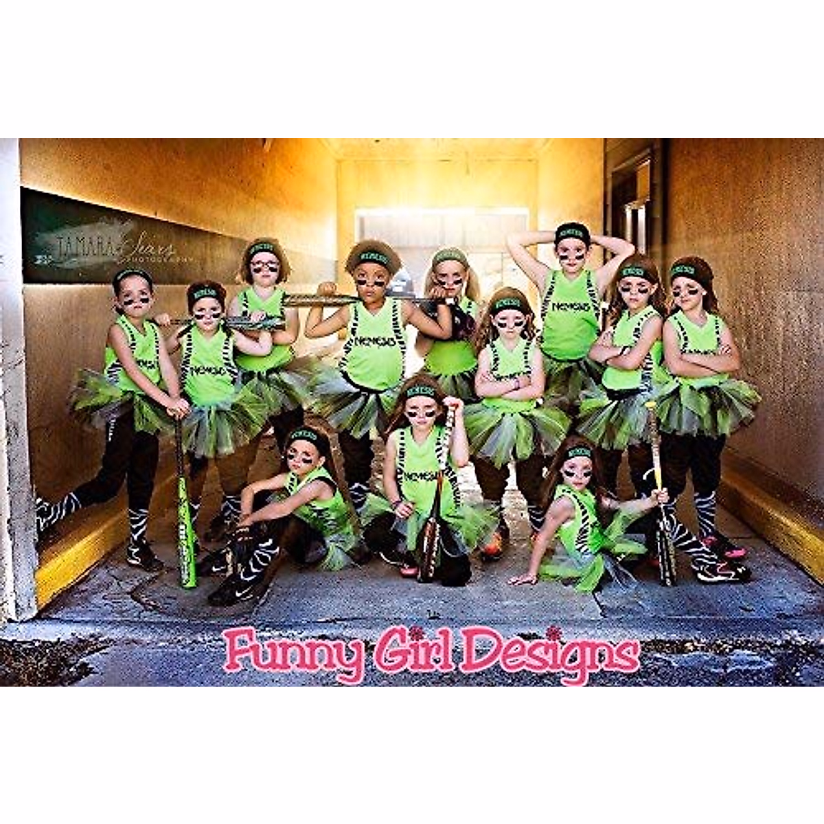 Funny Girl Designs Personalized Embroidered Softball Patch Cotton Stretch Headband Your Custom Colors and Player Name