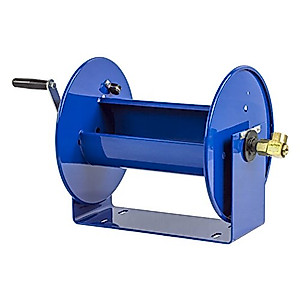 Coxreels 112-3-100 Hand Crank Hose Reel | Spool for Coiling Hoses and Cables | Rotating Storage Reel with Hand Crank | Steel Hose Reel | Fits 3/8'' x 100' Hose | 12” x 18.25” x 13”