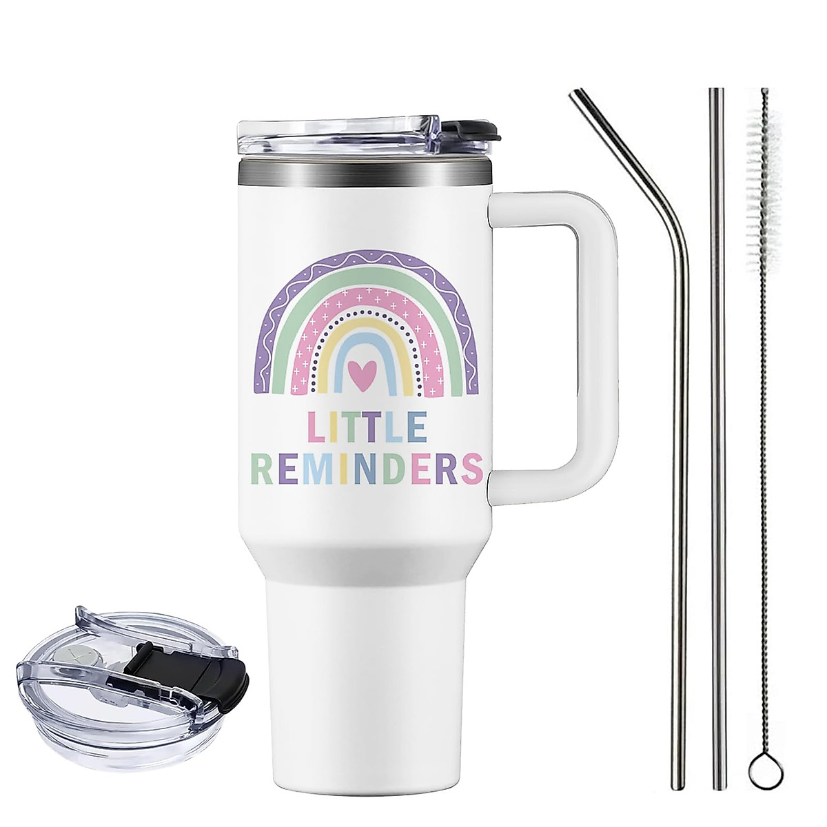 Inspirational Gifts for Women, Little Reminders You Are Enough Tumbler 40oz, Mental Health Gifts, Motivational Positive Affirmations Uplifting Recovery Healing Encourage Gift for Coworker Friend