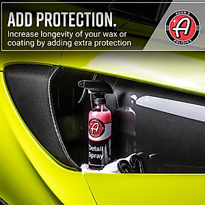 Adam's Detail Spray 16oz - Quick Waterless Detailer Spray for Car Detailing | Polisher Clay Bar & Car Wax Boosting Tech | Add Shine Gloss Depth Paint | Car Wash Kit & Dust Remover