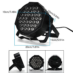 Litake 36 LED Stage Lights RGB DJ LED Par Light Remote & DMX Controlled Sound Activated Auto Play Uplighting for Wedding Birthday Christmas Holiday Music Show Dance Party Stage Lighting-4 Pack