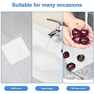 2 Pcs Drain Covers, 5.91×5.91in Silicone Shower Drain Cover, Floor Drain Cover, Silicone Sink Cover for Shower Bathtub Kitchen Laundry Sink Accessories