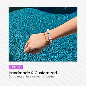 Trans Bracelet Handmade | 8mm Natural Semi Precious Reiki Healing Stones | Easy-On/Easy-Off Band