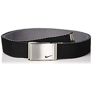 Nike womens Reversible Single Web Belt, Charcoal/Black, One Size US