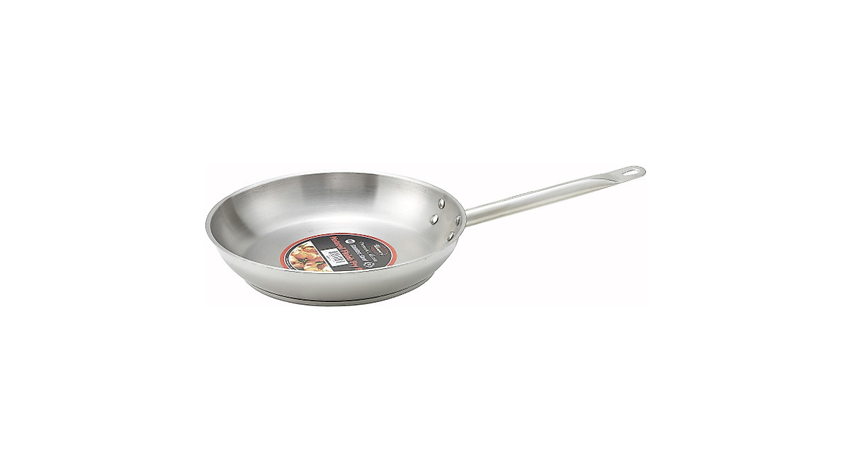 Winware 11-Inch Stainless Steel Fry Pan for Commercial Use